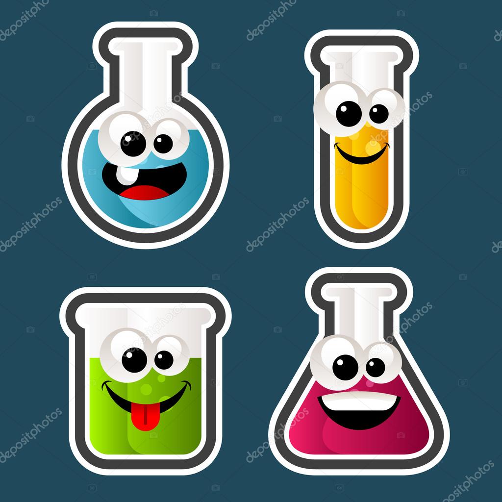 Tubo De Ensayo De Dibujos Animados