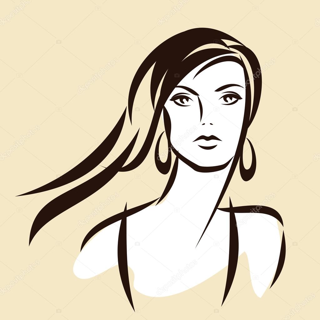 Girl beautiful face Stock Vector by ©arrtfoto 39443397