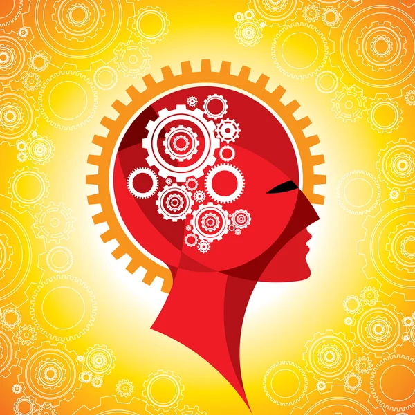 Brain with gears Stock Vector Image by ©arrtfoto #126119958