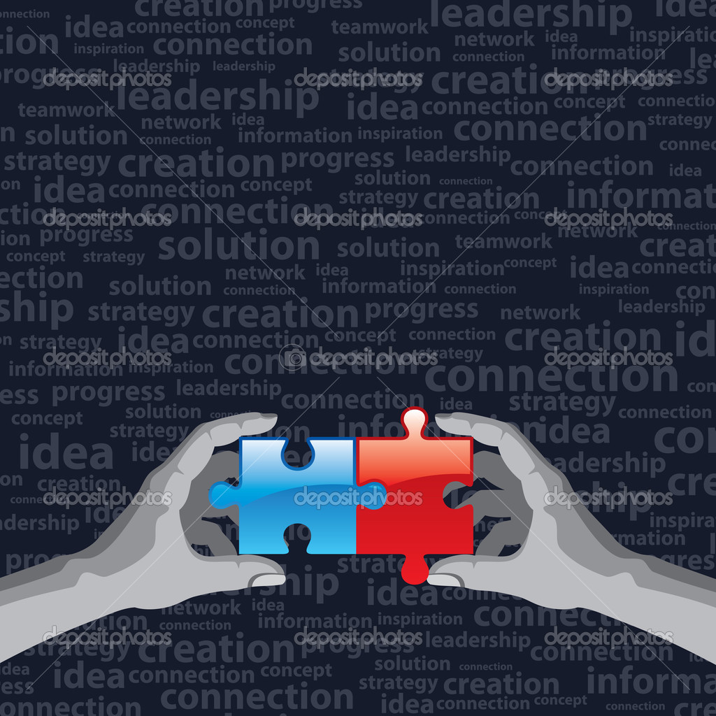 Hands and puzzle Stock Vector Image by ©arrtfoto #39627555