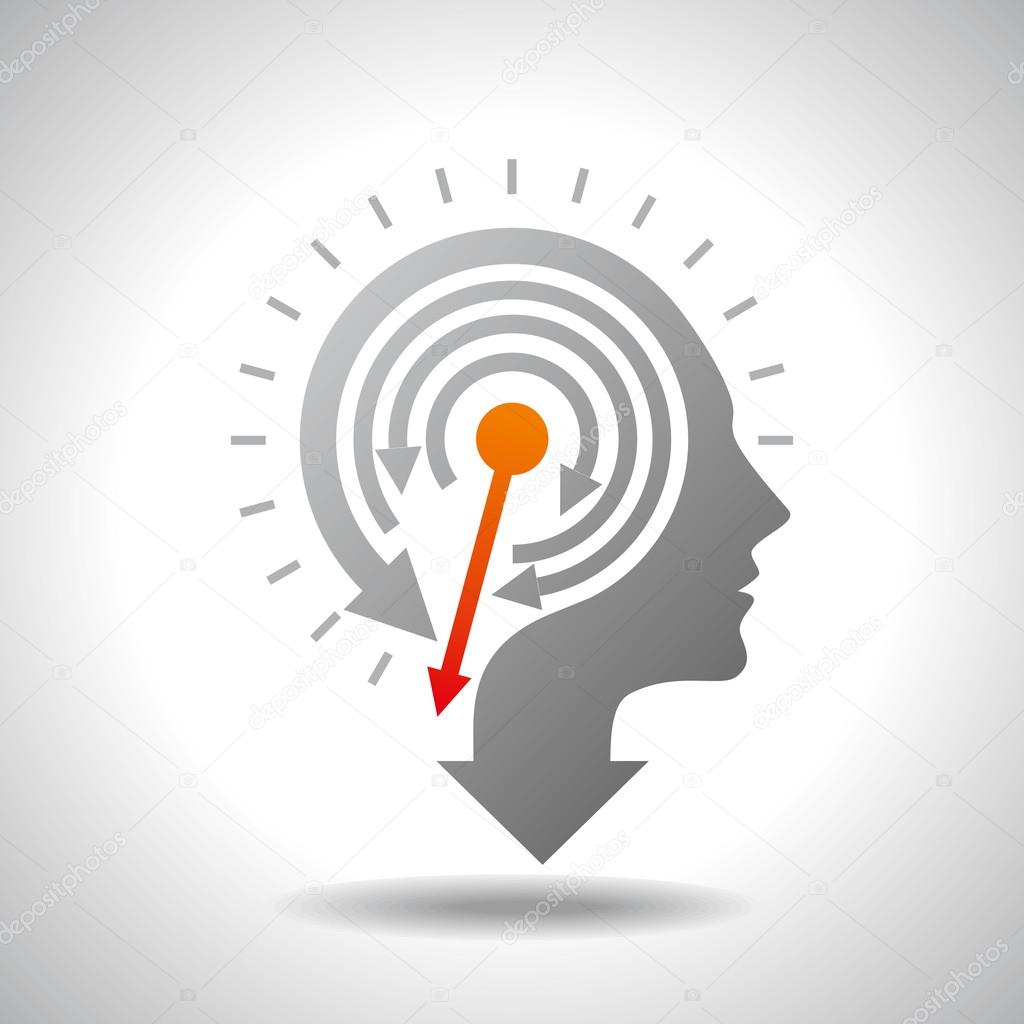 Stop Watch in Human Head — Stock Vector © arrtfoto #39665773