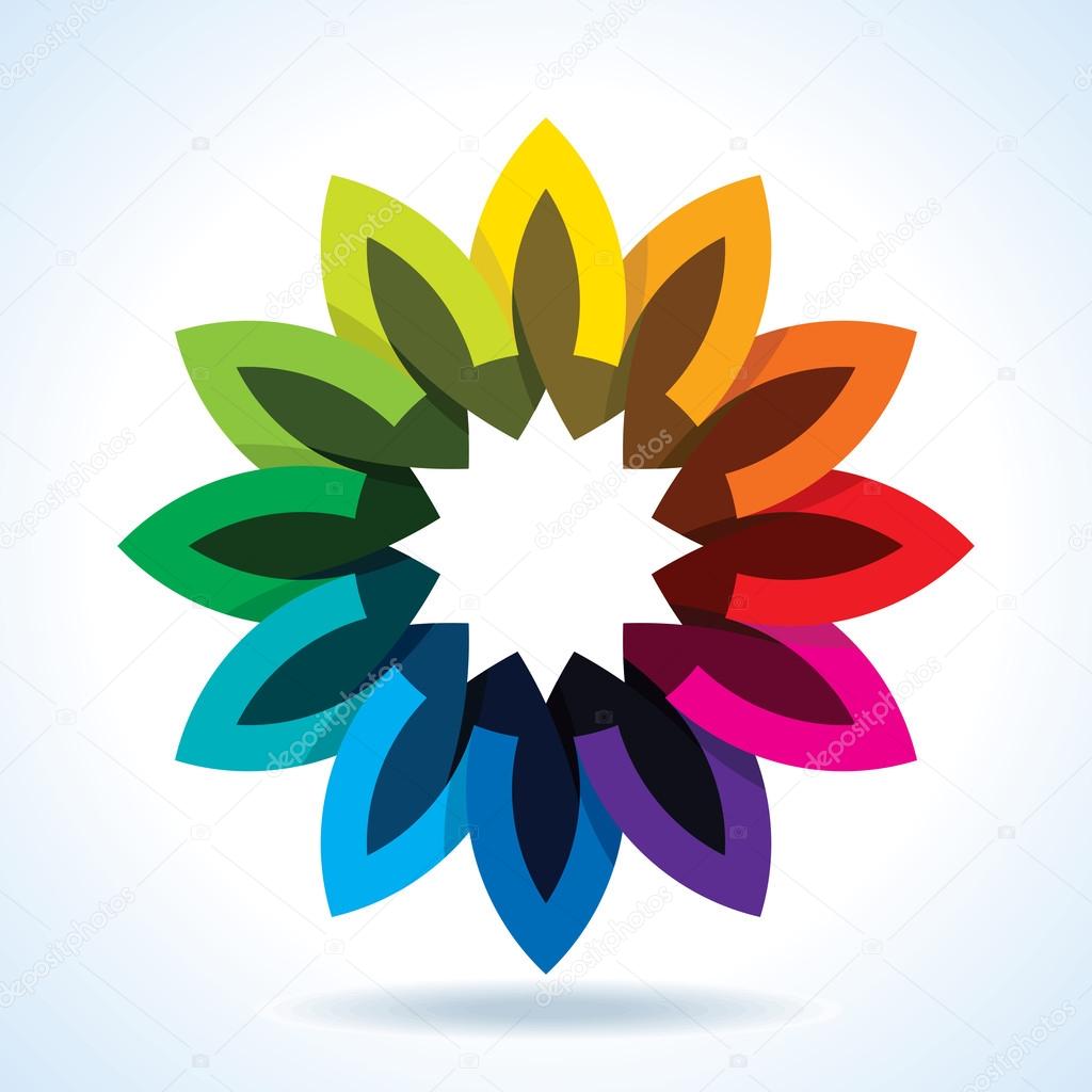 Color flower wheel Stock Vector by ©arrtfoto 39665875