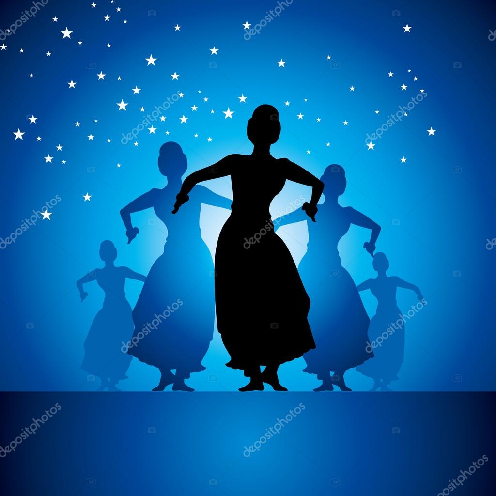 Indian classical dancer Stock Vector by ©arrtfoto 39695647
