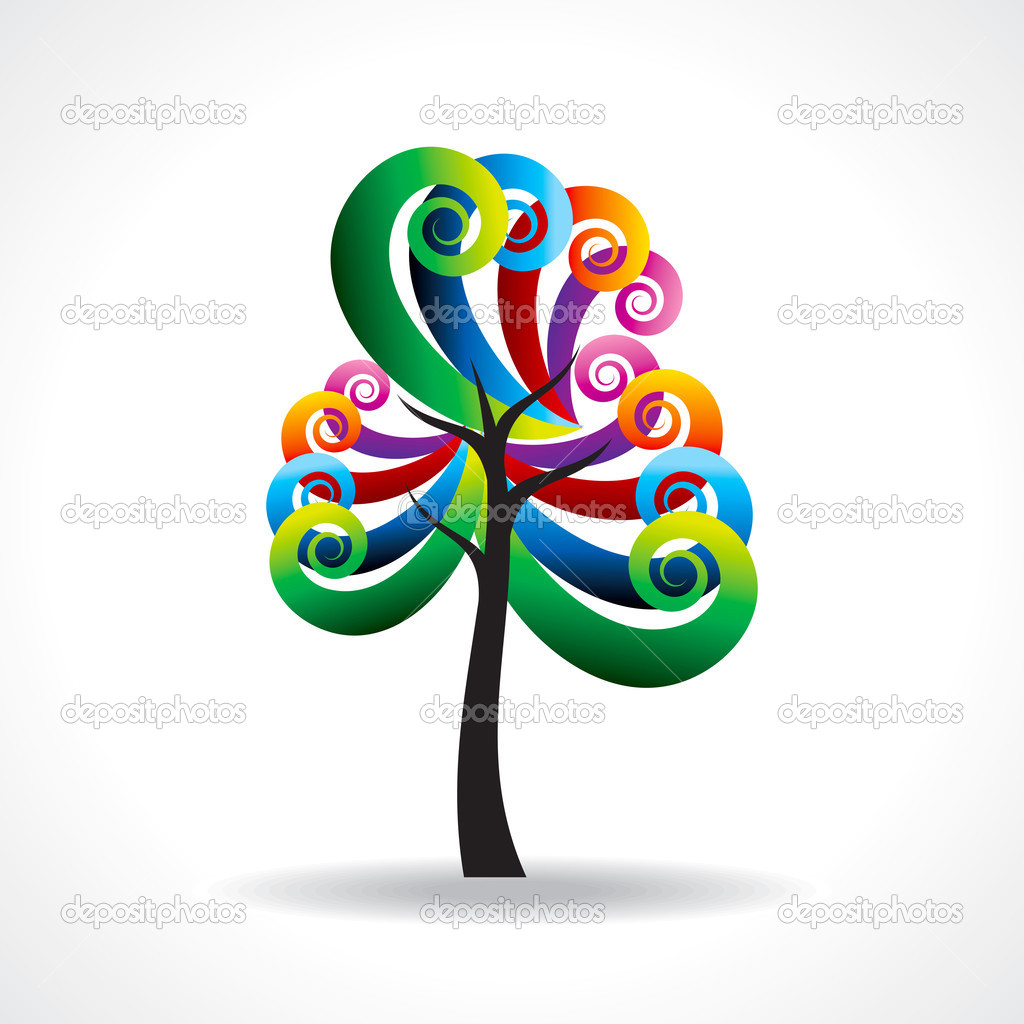Árbol colorido Vector de stock por ©arrtfoto 39962383