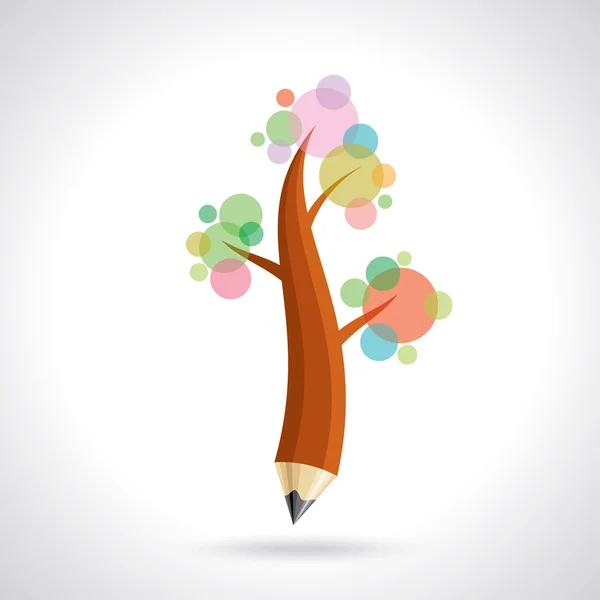 Pencil tree color bulb Stock Vector Image by ©Slashman #10946169