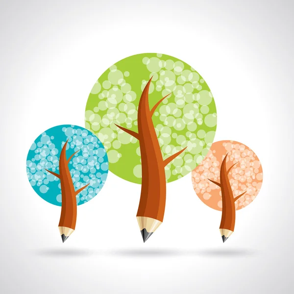 Pencil tree color bulb Stock Vector Image by ©Slashman #10946169