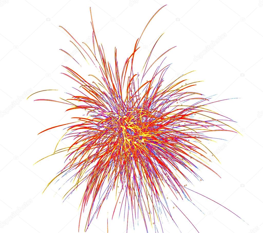 Abstract. Firework on white background. Stock Photo by ©volgariver 27057417