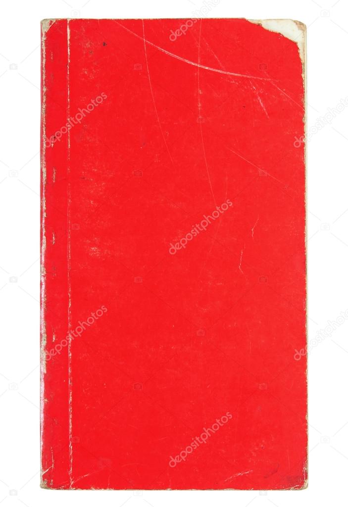 Old red cover book isolated over white with clipping path — Stock Photo ...