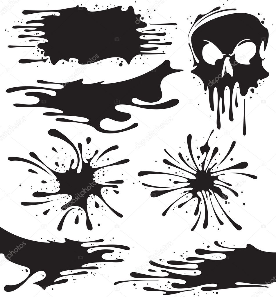 Paint Brush Splatter Vector