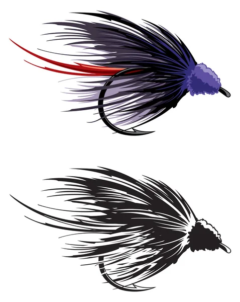 Fly fishing lure Vector Art Stock Images | Depositphotos