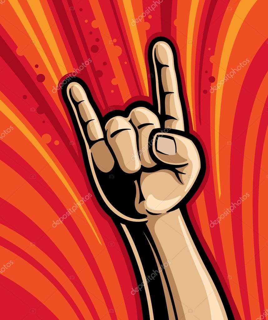 Rock and roll hand sign — Stock Vector © SlipFloat #21519757