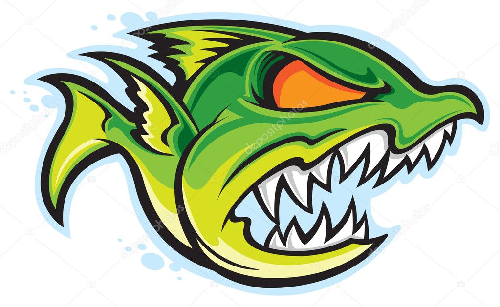 Monster fish — Stock Vector © SlipFloat #25935995