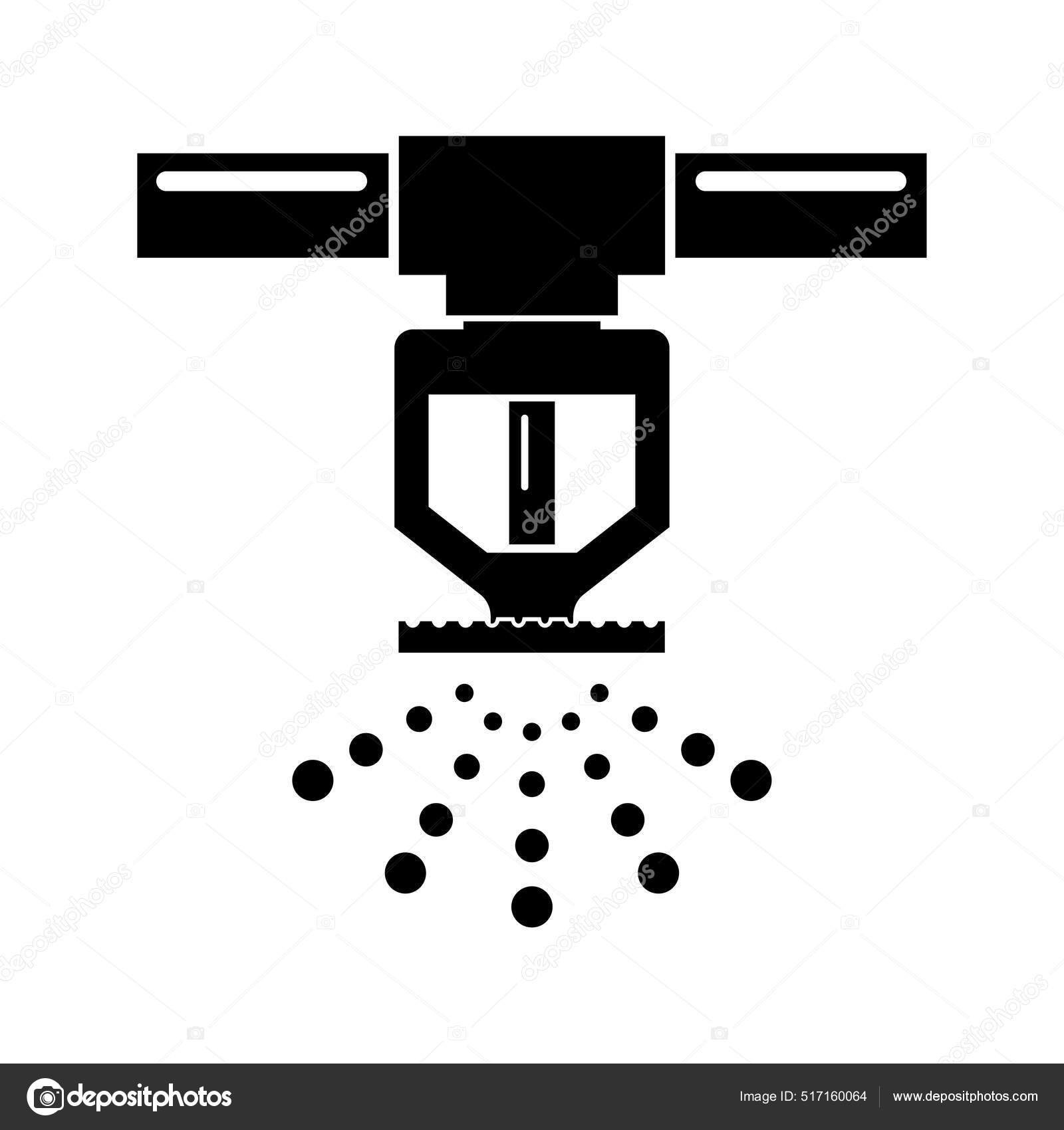 Fire Sprinkler Icon Isolated White Background Vector Illustration Stock ...