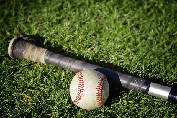 Baseball and Bat on Field — Stock Photo © dehooks #5909248