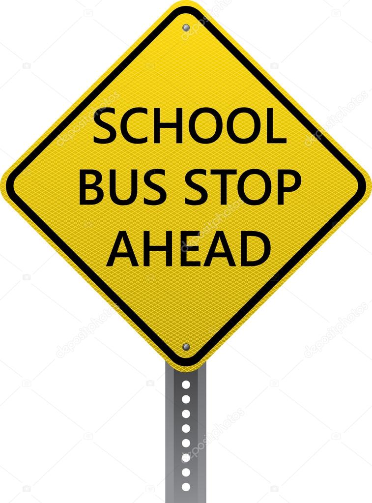 School bus stop ahead sign — Stock Vector © lkeskinen0 #29137035