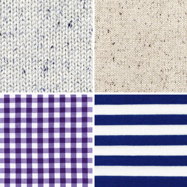Set of different fabric texture on white background Stock Photo by ...