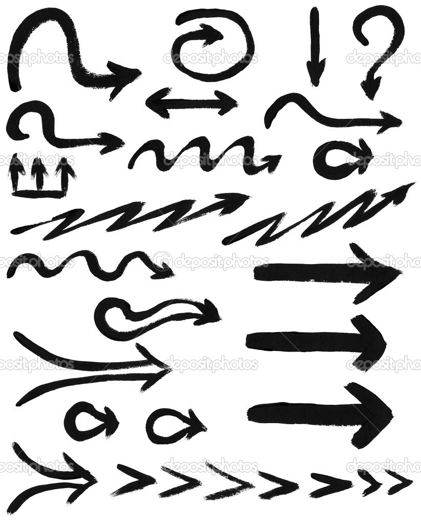 Set of black ink arrows — Stock Photo © flas100 #36592049
