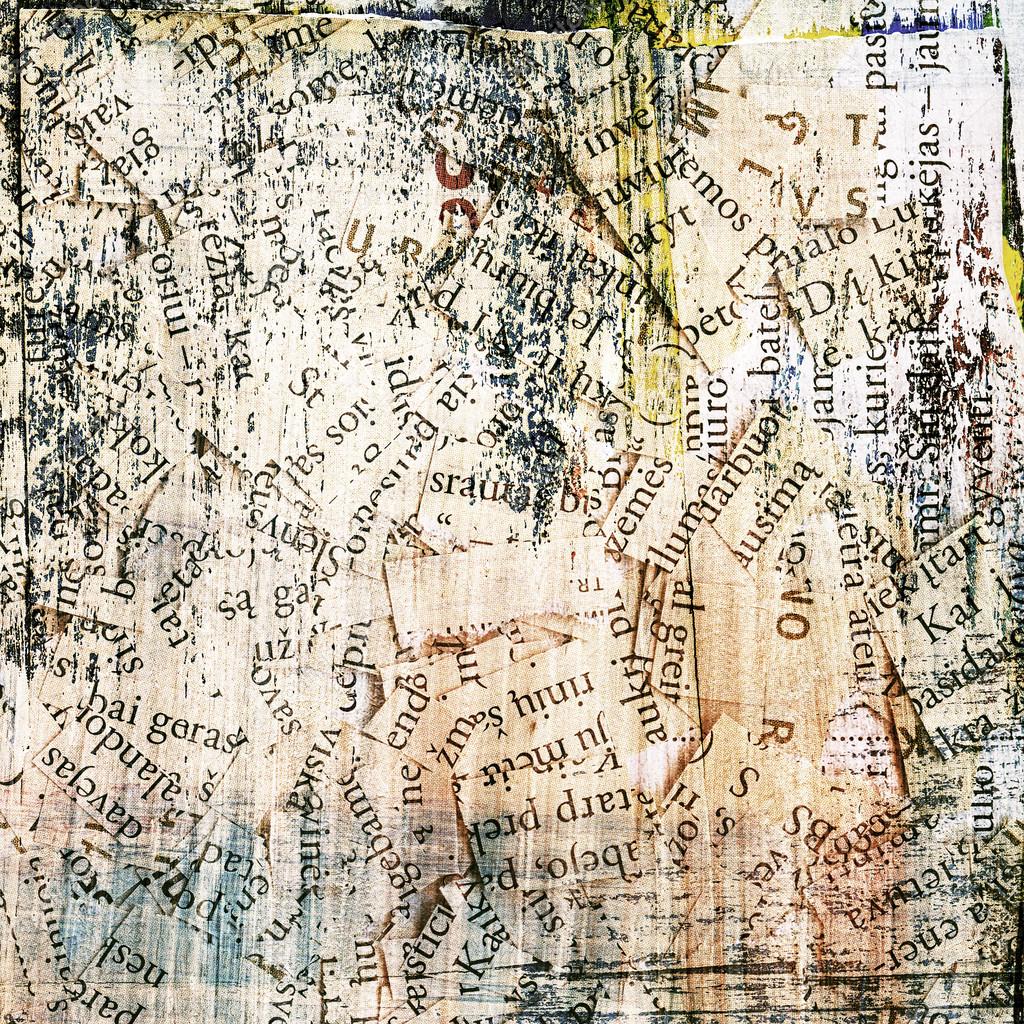 Newspaper, magazine collage grunge background — Stock Photo © flas100 ...