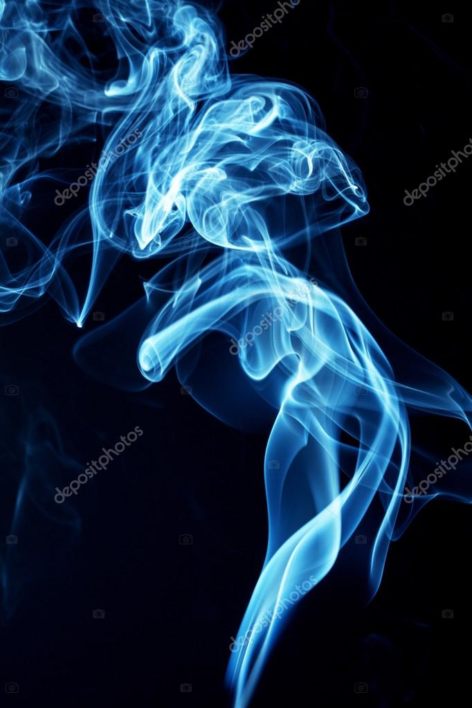 Blue smoke on black background Stock Photo by ©flas100 45733561