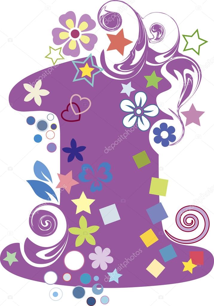 Number 1 Stock Illustration by ©Kubera #25019997