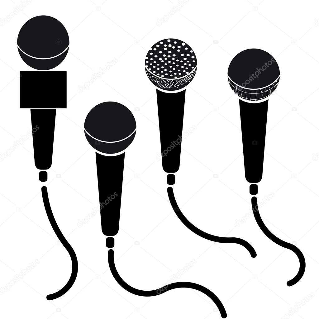 Microphone Silhouette Vector