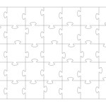 Jigsaw Puzzle template 24 pieces vector. — Stock Vector © hi6un #24865479