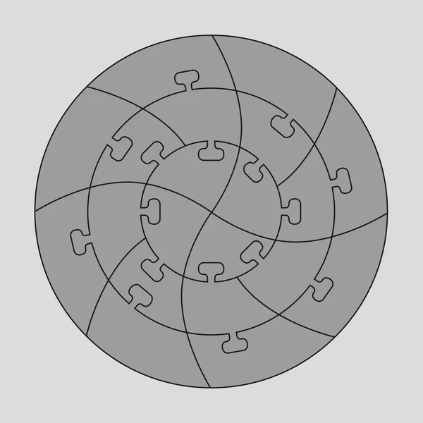 Jigsaw Puzzle template 24 pieces vector. Stock Vector by ©hi6un 24865479