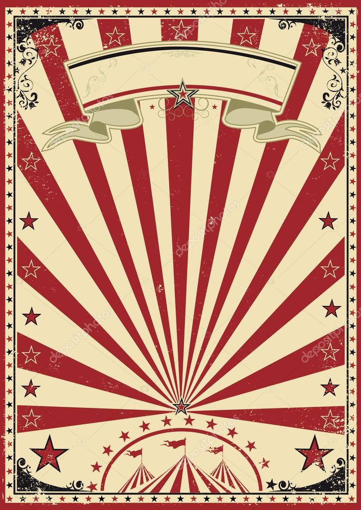 Screen red vintage sunbeams. A vintage horizontal poster with a blue ...