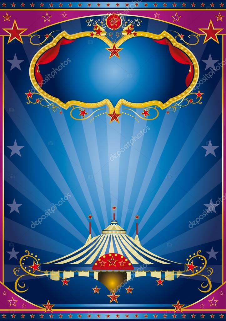 Circus blue vintage Stock Vector Image by ©tintin75 #29937053