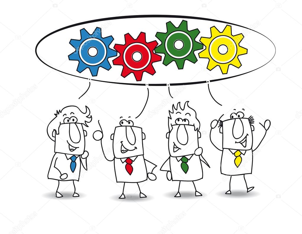 Cooperation - businessmen with ideas ⬇ Vector Image by © tintin75 ...