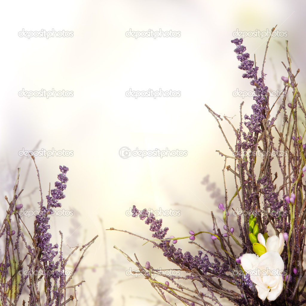 Floral border blurred background Stock Photo by ©MillaFedotova 35672601