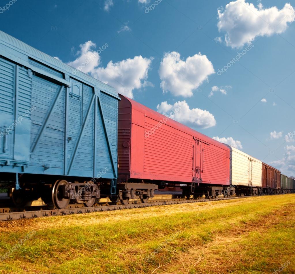 Freight train on railway — Stock Photo © dedivan1923 #30147189