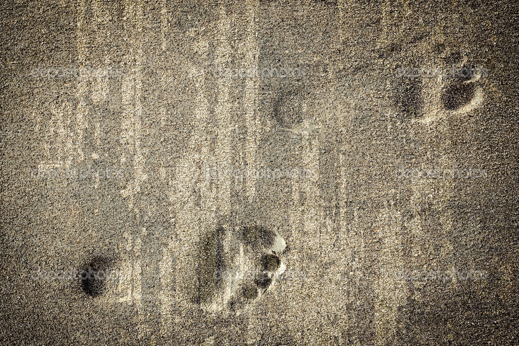 Footsteps in sandy Stock Photo by ©cyberjade 32160317