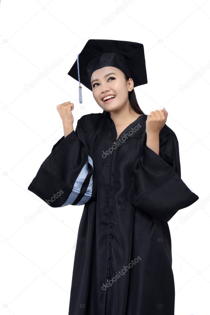 Beautiful female graduate — Stock Photo © leolintang #33769769