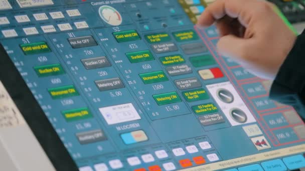 Control panel of a modern machine. CNC machine monitor screen. Modern ...