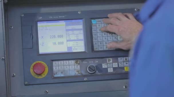 Control panel of a modern machine. CNC machine monitor screen. Modern ...