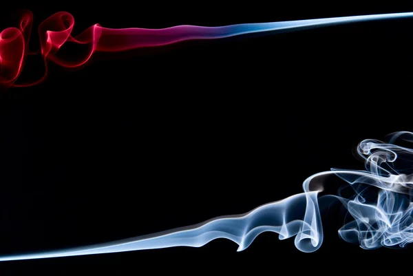 Abstract frame with red and blue smoke - Stock Image - Everypixel