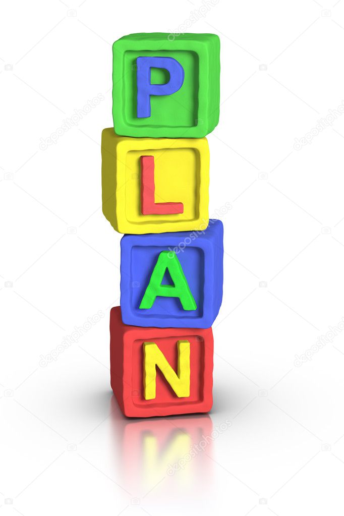 Play Blocks : PLAN Stock Illustration by ©ayzek #30180469