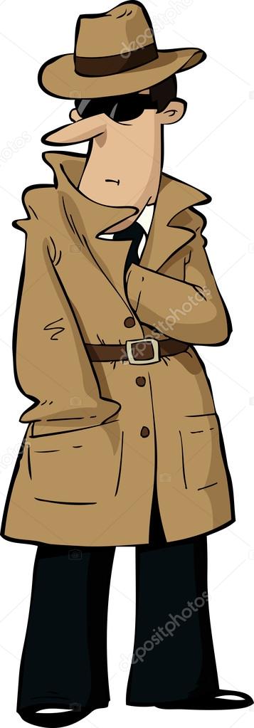 Cartoon Spy — Stock Vector © dedMazay #12603161