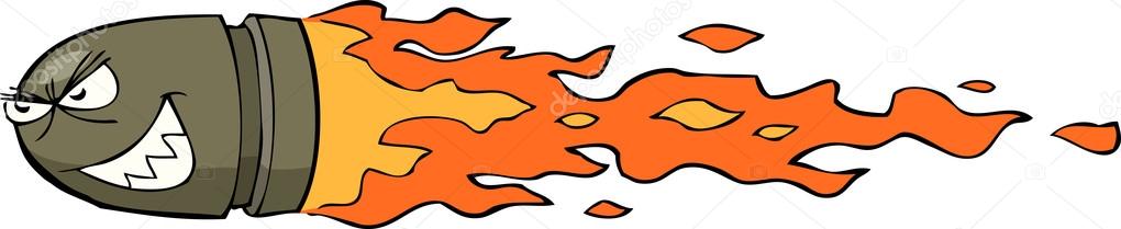 ᐈ Flying bullet stock vectors, Royalty Free bullet shot illustrations ...