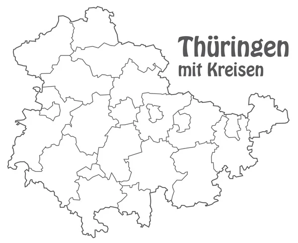 The map of thuringia Vector Art Stock Images | Depositphotos