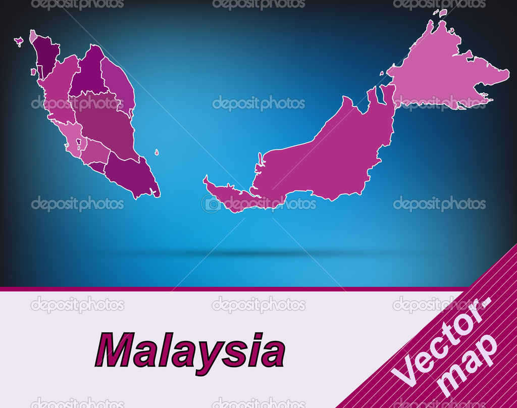 马来西亚地图 — 图库矢量图像© artalis #39308787