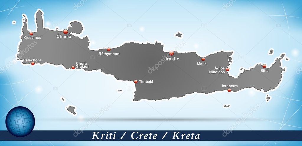 El mapa de Creta Vector de stock por ©artalis 39313119