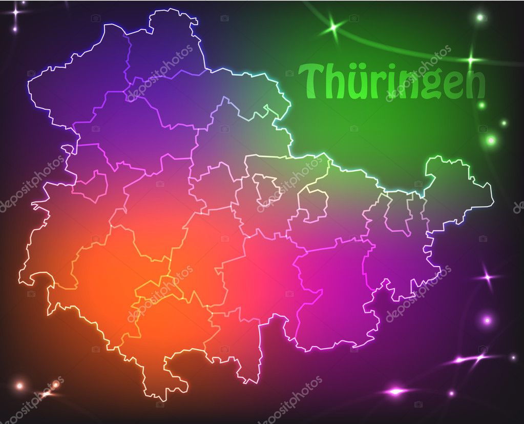 Map of thuringia Stock Vector by ©artalis 39332561