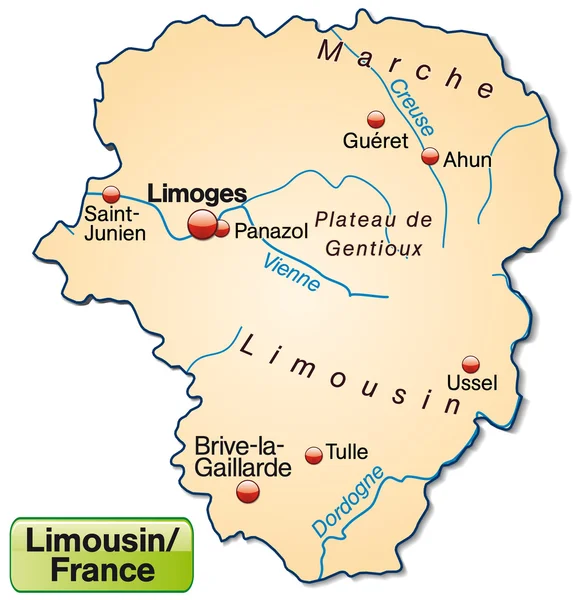 Mapa regionu limousin images vectorielles, Mapa regionu limousin ...