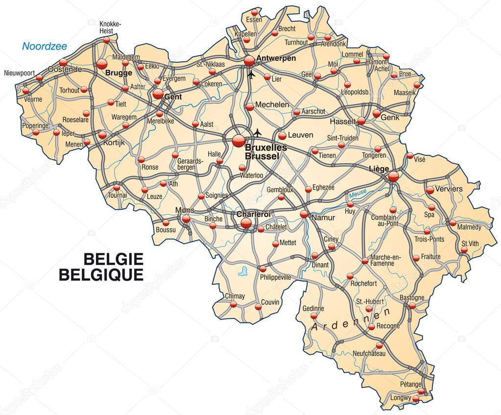 Image vectorielle La carte de Belgique par ©artalis - 39348197