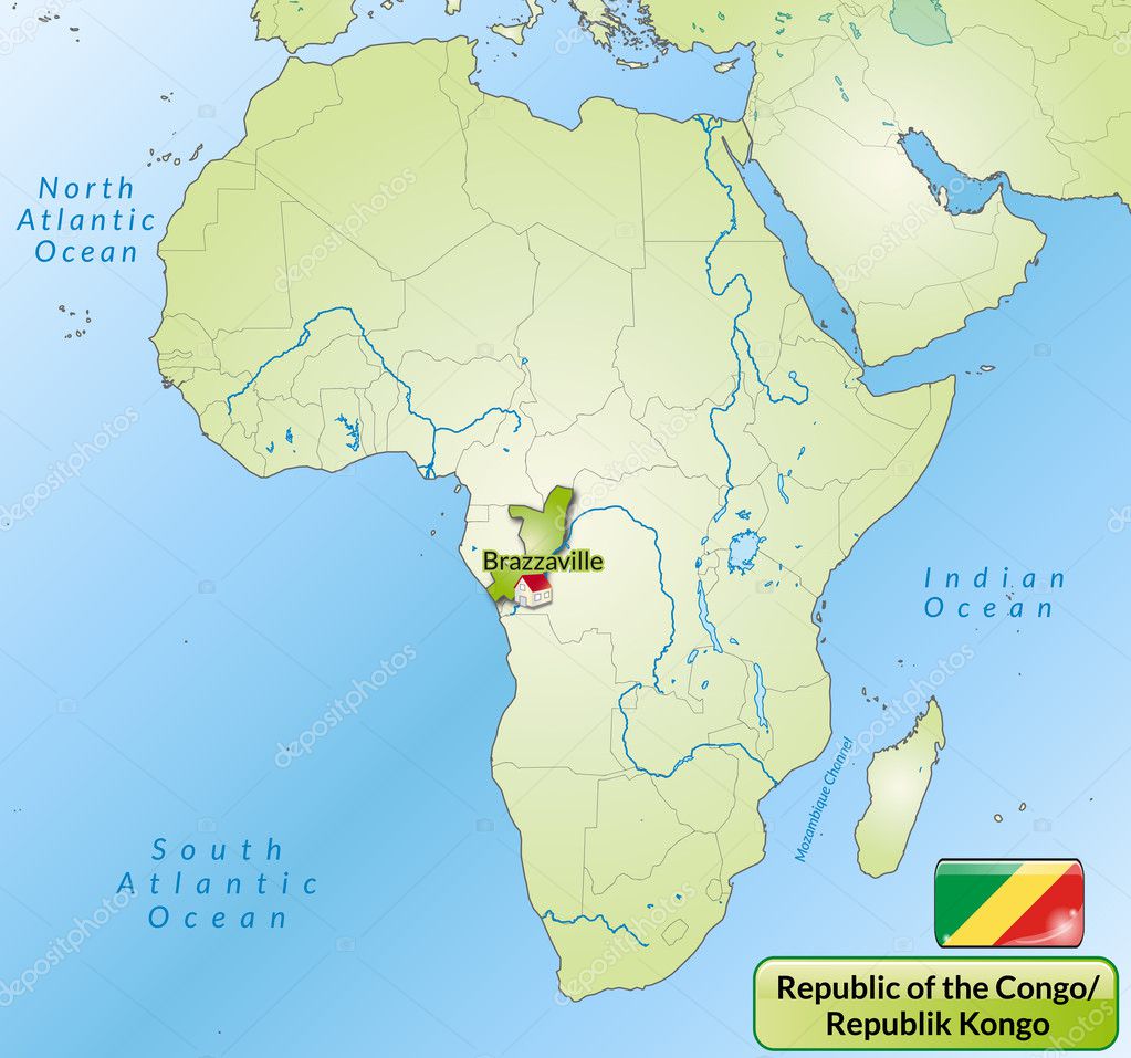 República Do Congo Mapa Cidades