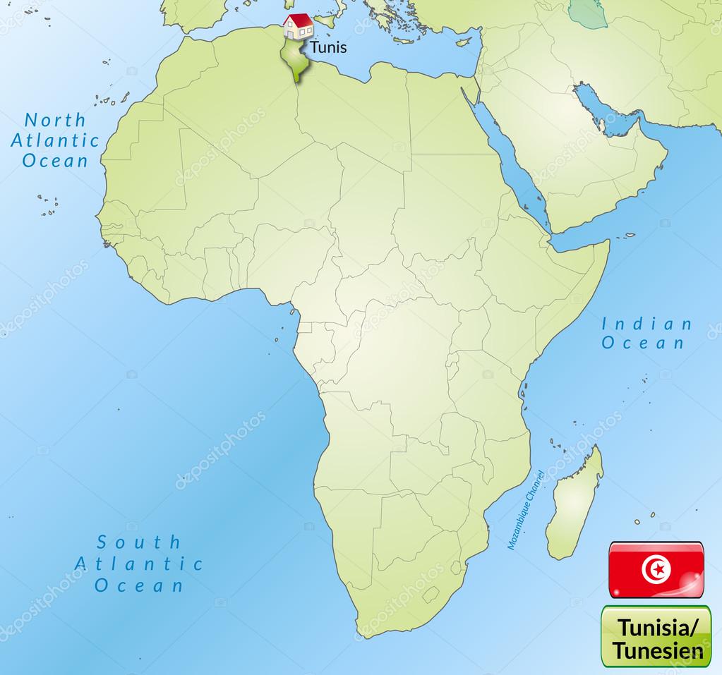 Tunísia Mapa Cidades