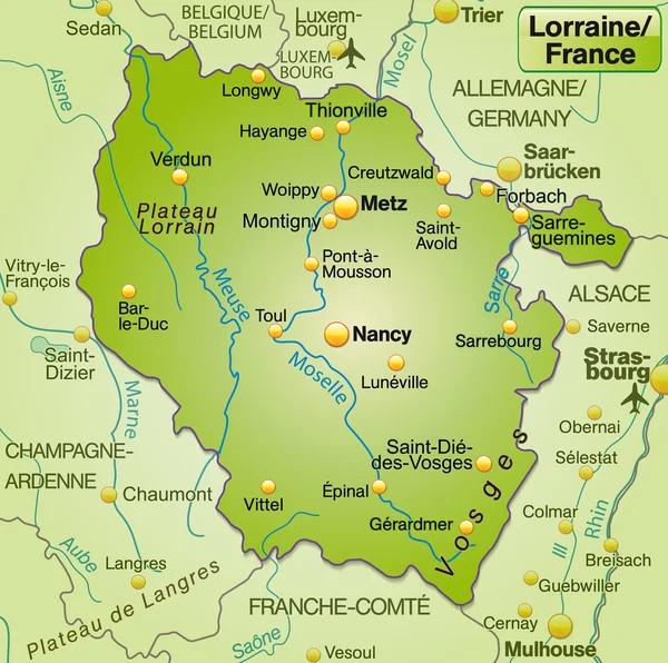 로레인 지도 Vector Art Stock Images | Depositphotos