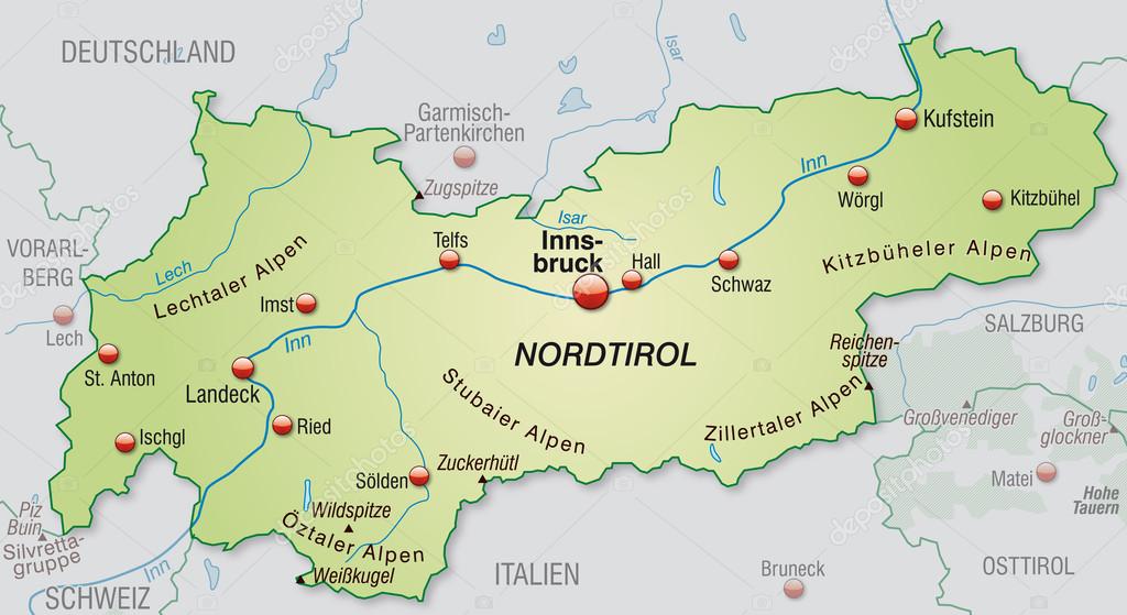 Mapa tyrol — Grafika wektorowa © artalis #40920437